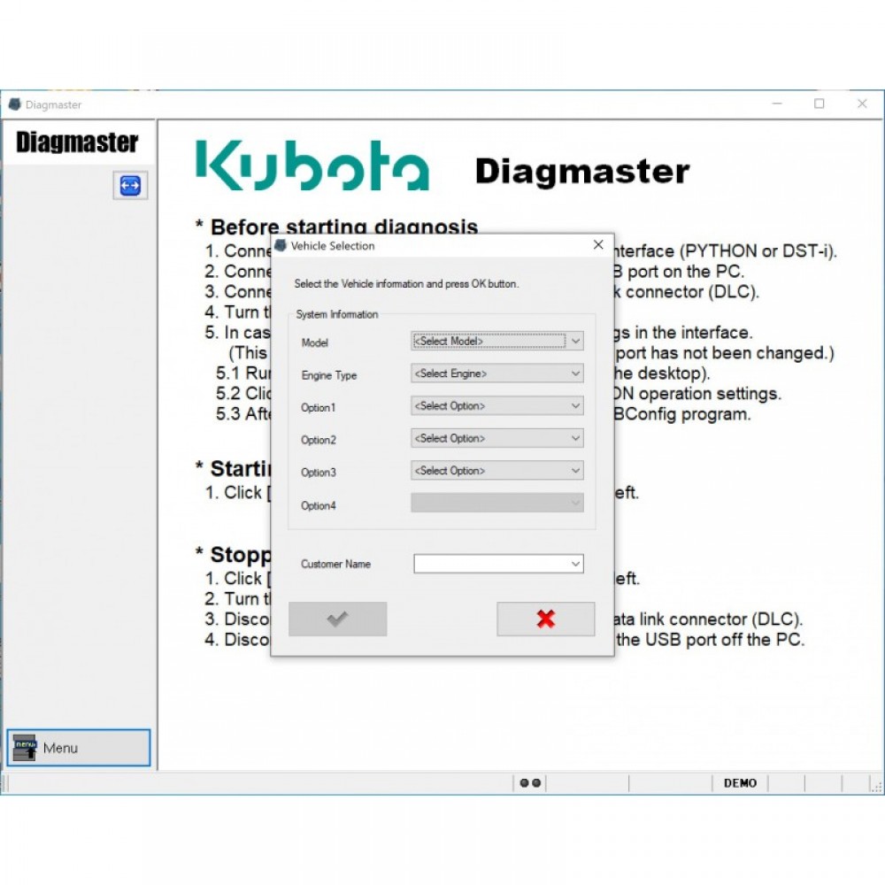 Kubota Takeuchi Diagmaster 22.08.01 Diagnostic Software 2022
